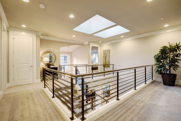 skylight above stairwell